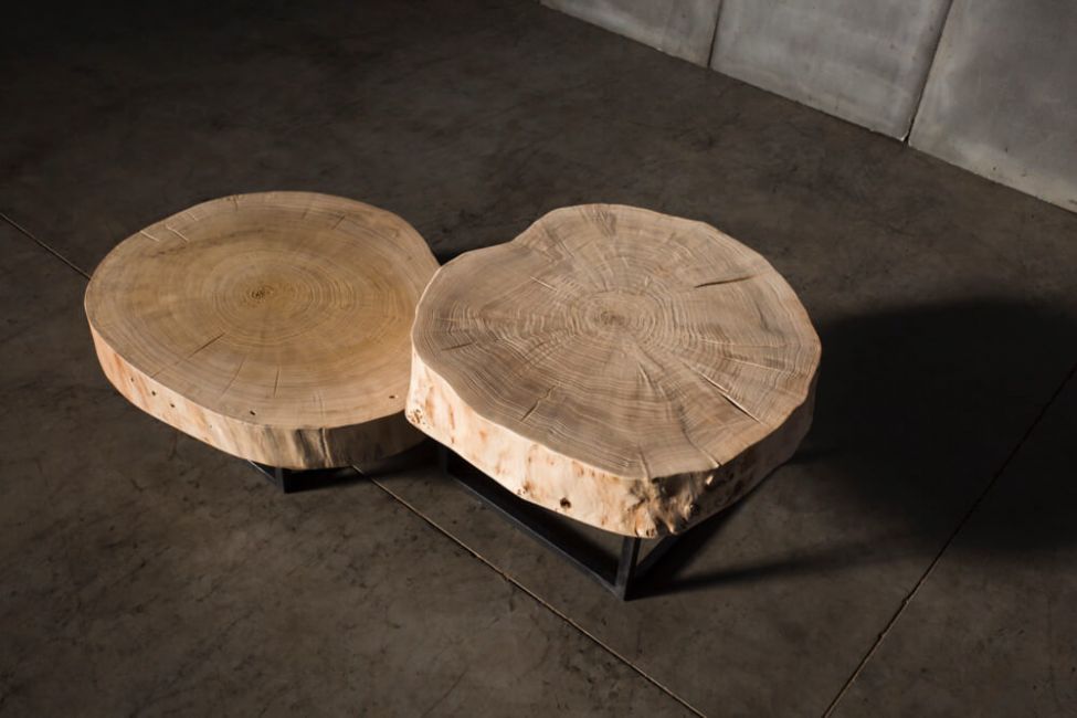 Burr Poplar coffee tables by Heerenhuis (exclusive video)